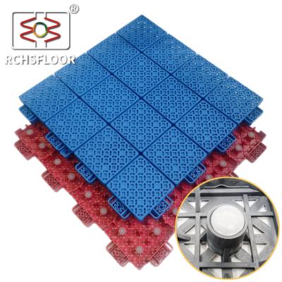 China OEM ODM Polypropylene Modular Sport Tiles 340x340x18.1mm with 10-Year Warranty for Basketball and Tennis Courts for sale
