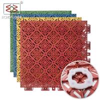 China Rongcheng Huasu S200 280g PP Interlocking Sports Court Tiles 304.8mm x 304.8mm x 14.9mm for sale
