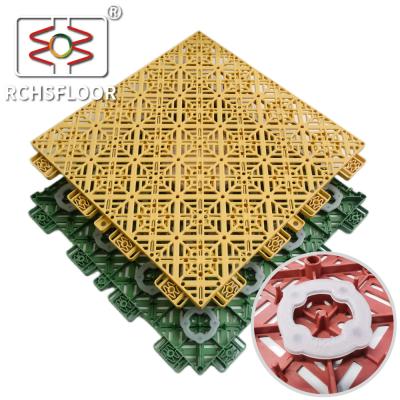 China S200 14.9mm Thick PP Interlocking Sports Court Tiles - 304.8mm Size with 8-Year Warranty for sale