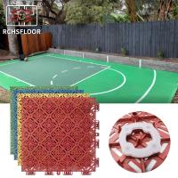 China PP Interlocking Sports Court Tiles 304.8mm x 304.8mm x 14.9mm with 8-Year Warranty for Basketball and Tennis for sale