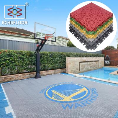 China S600 Modular Sport Tiles - 340mm x 340mm x 18mm PP Interlocking Flooring with 10-Year Warranty for sale