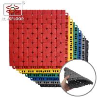 China 250x250mm Modular Sport Tiles Interlocking Plastic Floor Tiles for sale