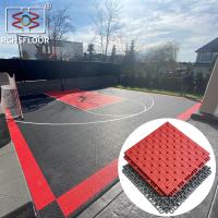 China TPE Modular Sport Tiles 250x250x16mm for Outdoor Basketball Court Flooring for sale