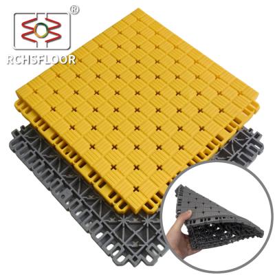 China TPE Modular Sport Tiles 250x250x16mm Outdoor Basketball Court Flooring with 10 Year Warranty for sale