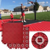 China FIBA Certified 340mm x 340mm x 18mm PP Interlocking Sports Flooring Tiles for Basketball Badminton Court for sale