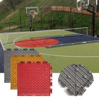 China Modular PP Interlocking Sport Floor Tiles 250x250x15mm with 44% Shock Absorption for Outdoor Tennis Pickleball Basketball Courts for sale