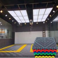China Non-Slip Vented Garage Floor Tiles 400x400x20mm 440g PP Interlocking Flooring with CE RoHS Certification for sale