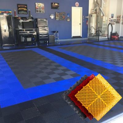 China CE RoSH Certified 400×400×20mm Polypropylene Vented Garage Floor Tiles - 440g Interlocking Design for sale