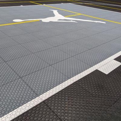 China Interlocking Sports Floor Tiles 250x250mm PP Multi-Sport Court for Basketball Hockey Futsal for sale