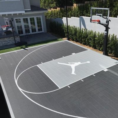 China RCHSFloor FIBA 3x3 Certified Interlocking Sports Flooring Tiles 250x250x16mm TPE for sale