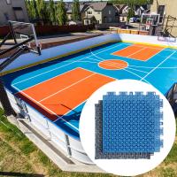 China Interlocking PVC Rubber Sport Floor Tiles 250x250mm 16mm Thick for Indoor Outdoor Basketball Court for sale