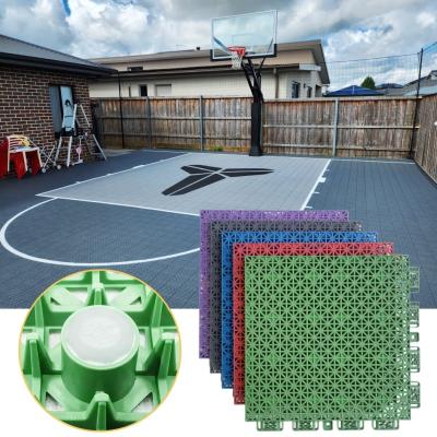 China RCHSFloor FIBA 3X3 Certified Interlocking Sports Tiles 250x250x16mm Outdoor Multi Court for sale