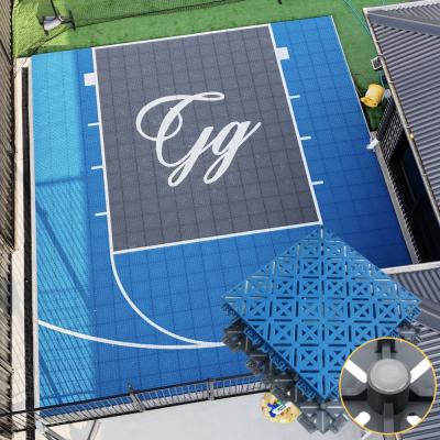China FIBA 3x3 Certified Interlocking Sports Flooring Tiles 250x250x16mm Indoor Outdoor for sale