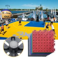 China RCHS FIBA 3x3 Certified Interlocking Basketball Court Tiles 304.8x304.8x16.1mm PP Modular Flooring for sale