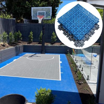 China RCHSFloor FIBA 3X3 Certified PP Interlocking Sports Floor 340x340x18mm Outdoor Basketball Court Flooring for sale
