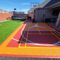 China Modular Sports Interlocking Tiles Mat 250x250x16mm for Basketball Tennis Pickleball Court for sale