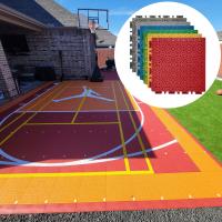 China Interlocking Sports Flooring Tiles for Tennis Pickleball Basketball Court 340x340mm PP for sale