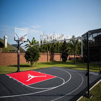 China Outdoor Multi Sport Interlocking Tiles PVC PP Vinyl Basketball Court Floor 340x340mm for sale