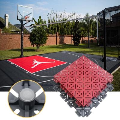 China Custom Color PP Outdoor Sports Tiles 34x34x1.81cm Skin Textured Surface for sale