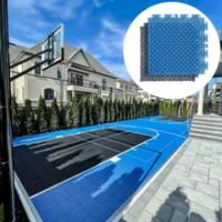 China Customizable UV Resistant PP Outdoor Sports Tiles 1.81cm Thick 410g Easy Interlocking for sale