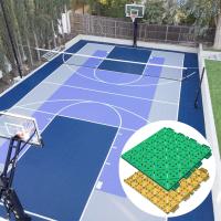 China PP Outdoor Sports Flooring Tiles 34x34x1.81cm UV Resistant Slip Resistant Interlocking for sale
