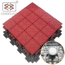 China Shock Absorbing PP Interlocking Sport Tiles 34x34x1.8cm Smooth Surface for Gym and Playground for sale