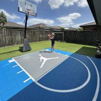 China PP Interlocking Sports Tiles 340x340mm Basketball Court Flooring FIBA Certified for sale