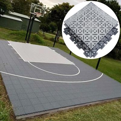 China PP Interlocking Sports Tiles 304.8x304.8x16.1mm for Basketball Court Multi-Use for sale