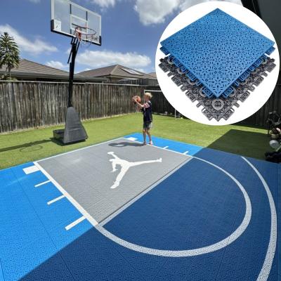 China Customized PP Interlocking Sports Tiles for Basketball Courts 340x340mm 595g for sale