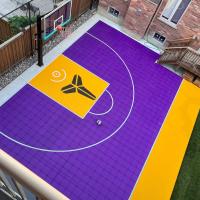 China TPE Interlocking Sports Flooring Tiles 250x250x16mm for Basketball Court Multi-Sport Use for sale