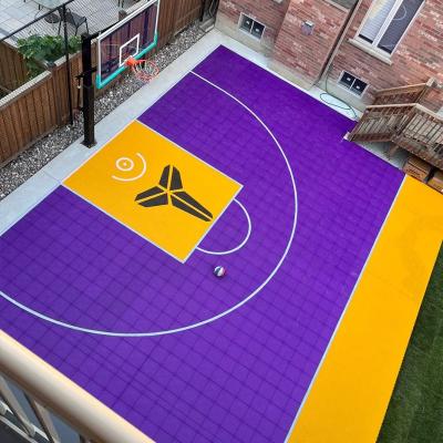 China TPE Interlocking Sports Flooring Tiles 250x250x16mm for Basketball Court Multi-Sport Use for sale