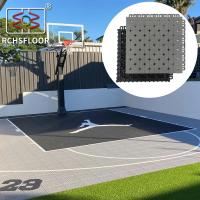 China TPE Interlocking Sport Floor Tiles 250x250mm FIBA 3X3 Certified 97% Ball Bounce for sale