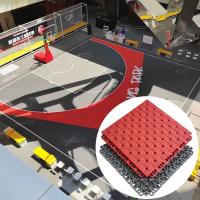 China TPE Interlocking Sports Floor Tiles 250x250mm 97% Ball Bounce for Basketball Courts for sale