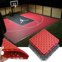 China TPE Interlocking Sports Tiles 250x250mm Multi-Sport Court Flooring FIBA 3X3 Certified for sale