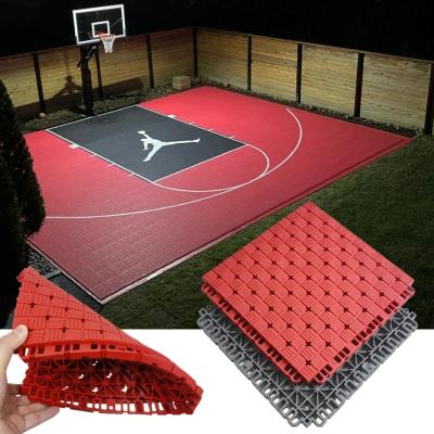 China TPE Interlocking Sports Tiles 250x250mm Multi-Sport Court Flooring FIBA 3X3 Certified for sale