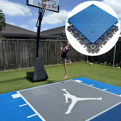 China 304.8x304.8mm Interlocking PP Sport Court Tiles for Basketball Tennis Futsal for sale