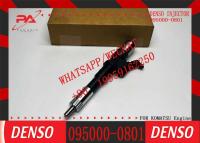 China DENSO Common Rail Fuel Injector 095000-0801 for Komatsu 6D125 Engine PC400-7 PC450-7 Excavator for sale