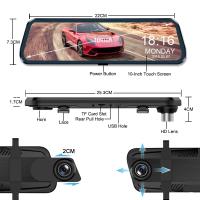 China 9.66 Inch Touch Screen Mirror Dash Cam With Real 4K Sony Sensor Car Recorder for sale