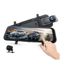 China 9.66 Inch Touch Screen Mirror Dash Cam With Real 4K Sony Sensor Car Recorder for sale