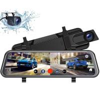 China 9.66 Inch Touch Screen Mirror Dash Cam With Real 4K Sony Sensor Car Recorder for sale