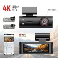 China Rear 1080P Front 4K Dual Lens Dash Cam WIFI GPS Intelligent Parking Mode for sale