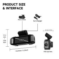 China View Angle 1080P Four Channel Dash Cam 4K Plus Triple 1080P 180 Fisheye Lens Car DVR Dash Cam for sale