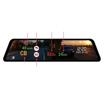 China Rearview Mirror Dash Cam With 4K Front Camera Built In GPS And WiFi Connectivity Dual Lens DVR for sale