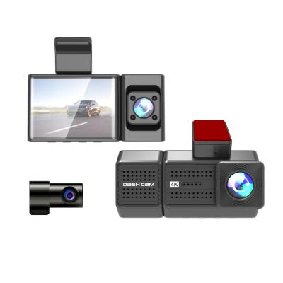 China ODM OEM Three Channel Dashcam 4K Front 1080P Inside Rear Car Video Recorder Dash Cam for sale