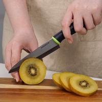 China 4.5 Inch Ceramic Paring Knife Custom PP Handle Zirconia Blade Fruit Vegetable Peeler for sale