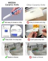 China Zirconia Ceramic Retractable Fruit Knife 19cm Non-Stick Rust Proof Blade for sale