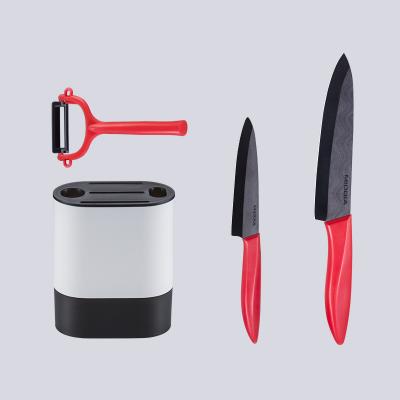 China Custom Handle Color Ceramic Knife Set 6 Inch Chef Knife 4.5 Inch Fruit Cutter for sale