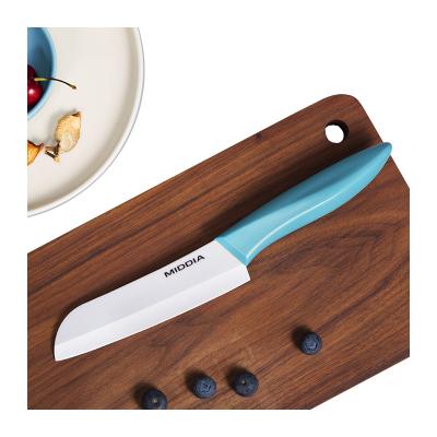 China MIDDIA 5 Inch Ceramic Santoku Chef Knife with Sheath Japanese Zirconia Blade 19 cm Handle for sale