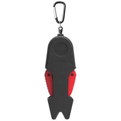 China Red Customized Zirconia Ceramic Fishing Scissors 9.8x3.8cm with Silkscreen Logo for sale