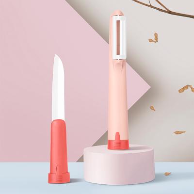 China Practical 2 In 1 Combo Ceramic Knives Set for Kitchen Peeling and Traveling Convenience for sale